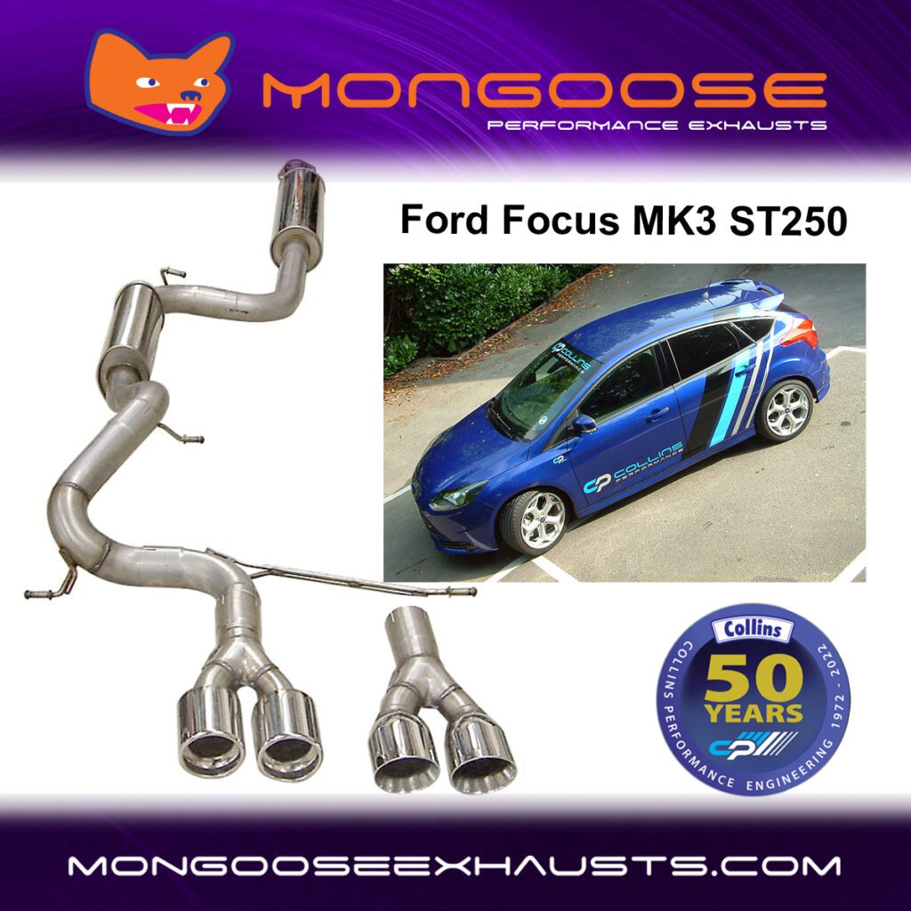 Mongoose Cat Back Exhaust for Ford Focus mk3 ST250 - Collins Performance
