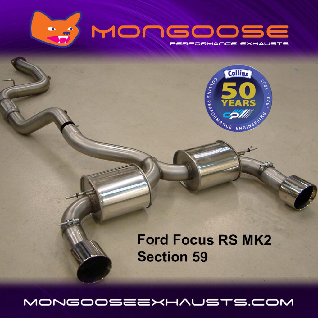 Mongoose Exhaust System for Ford Focus mk2 RS "Section 59" System ...